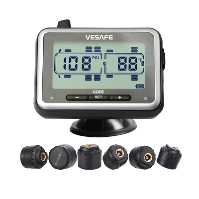VESAFE TPMS, Wireless Tire Pressure Monitoring System for RV, Trailer ...