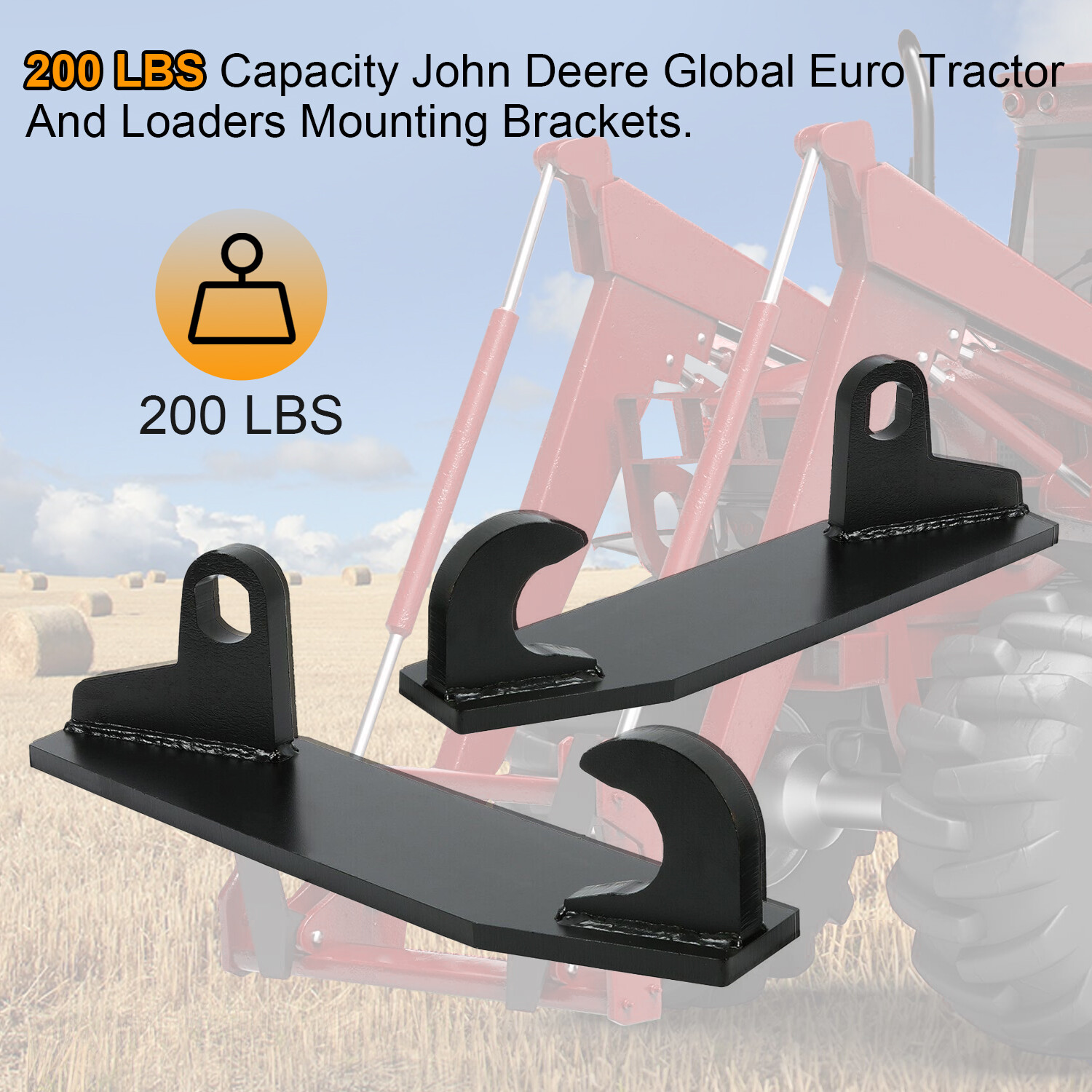 2Pcs Mounting Brackets Fits John Deere Global Euro Loaders Tractor ...