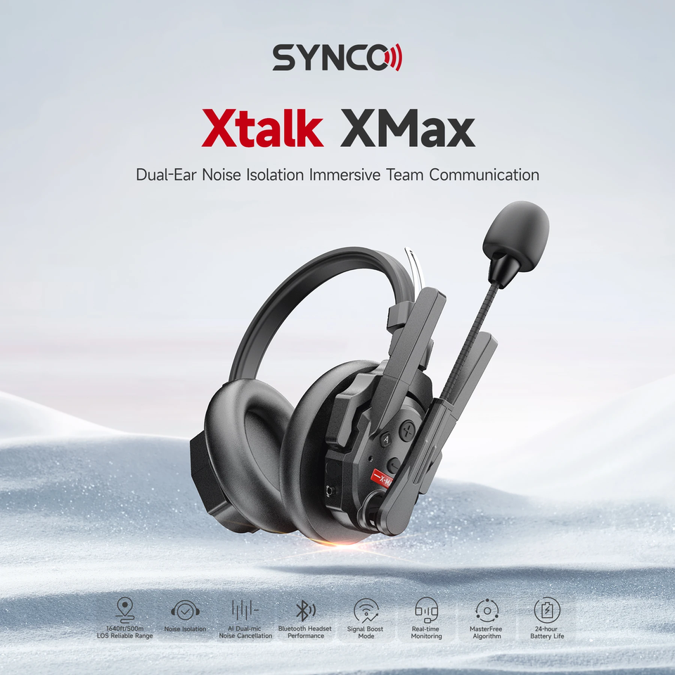 SYNCO XTalk XMax2 X2 2.4G Full-Duplex Wireless Intercom Headset System ...