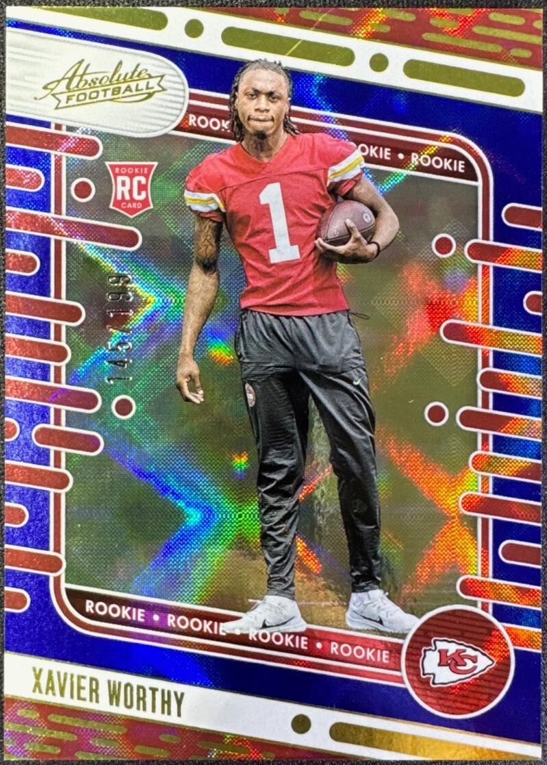 2024 Panini Absolute - Rookies Xavier Worthy #128 Blue Diamonds /199 ...