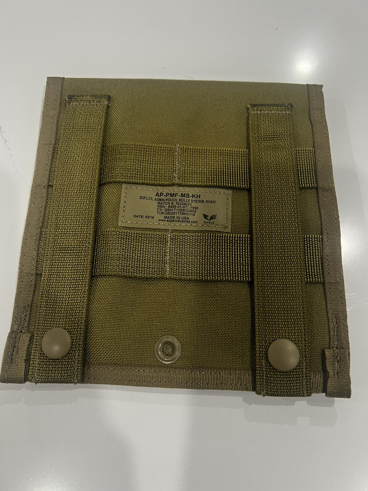 Eagle Industries MOLLE Front Admin Pouch Envelope Type Khaki SFLCS Made ...