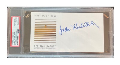 Signed Brian Mulroney United Nations Cachet Autograph Encapsulation PSA ...