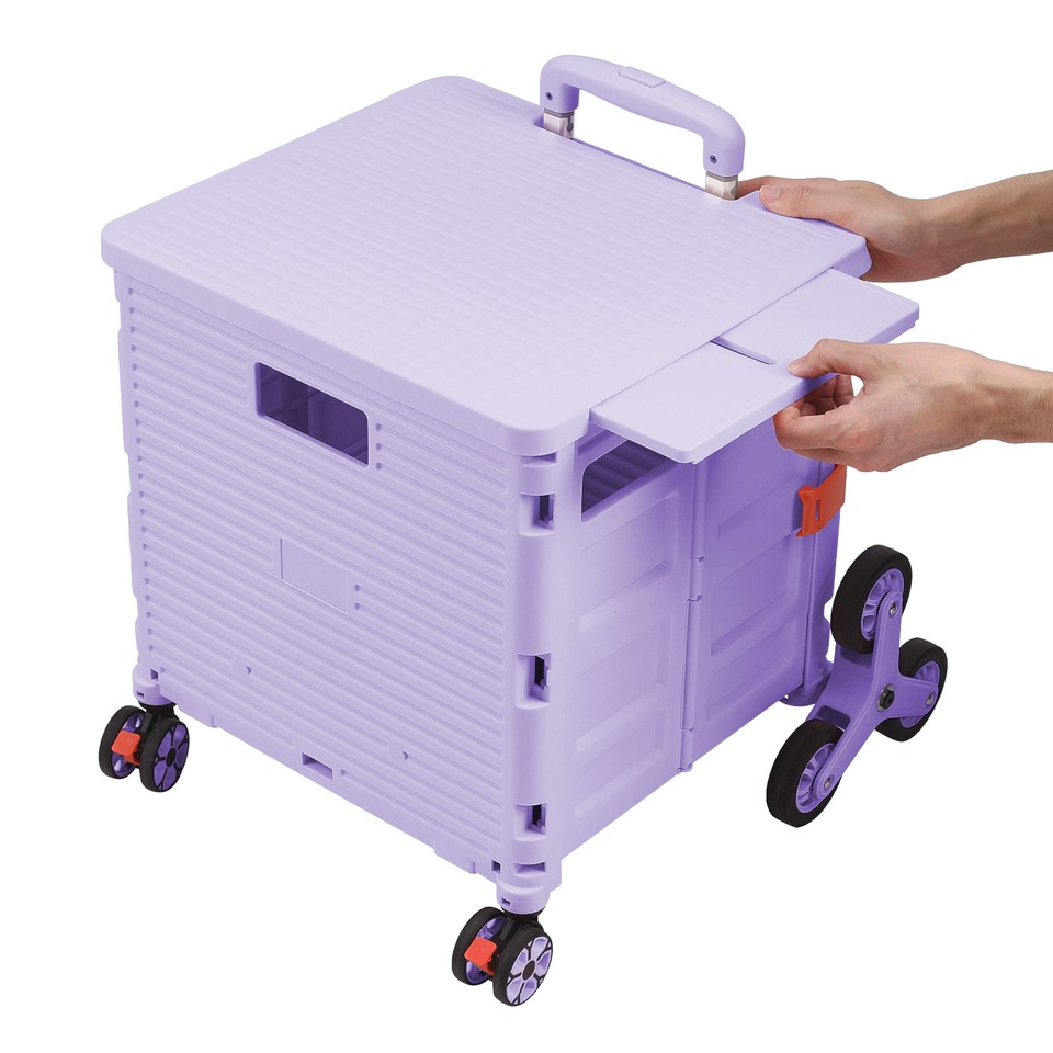 Foldable Trolley Crate Boot Cart Mobile Shopping Camping Picnic Storage ...