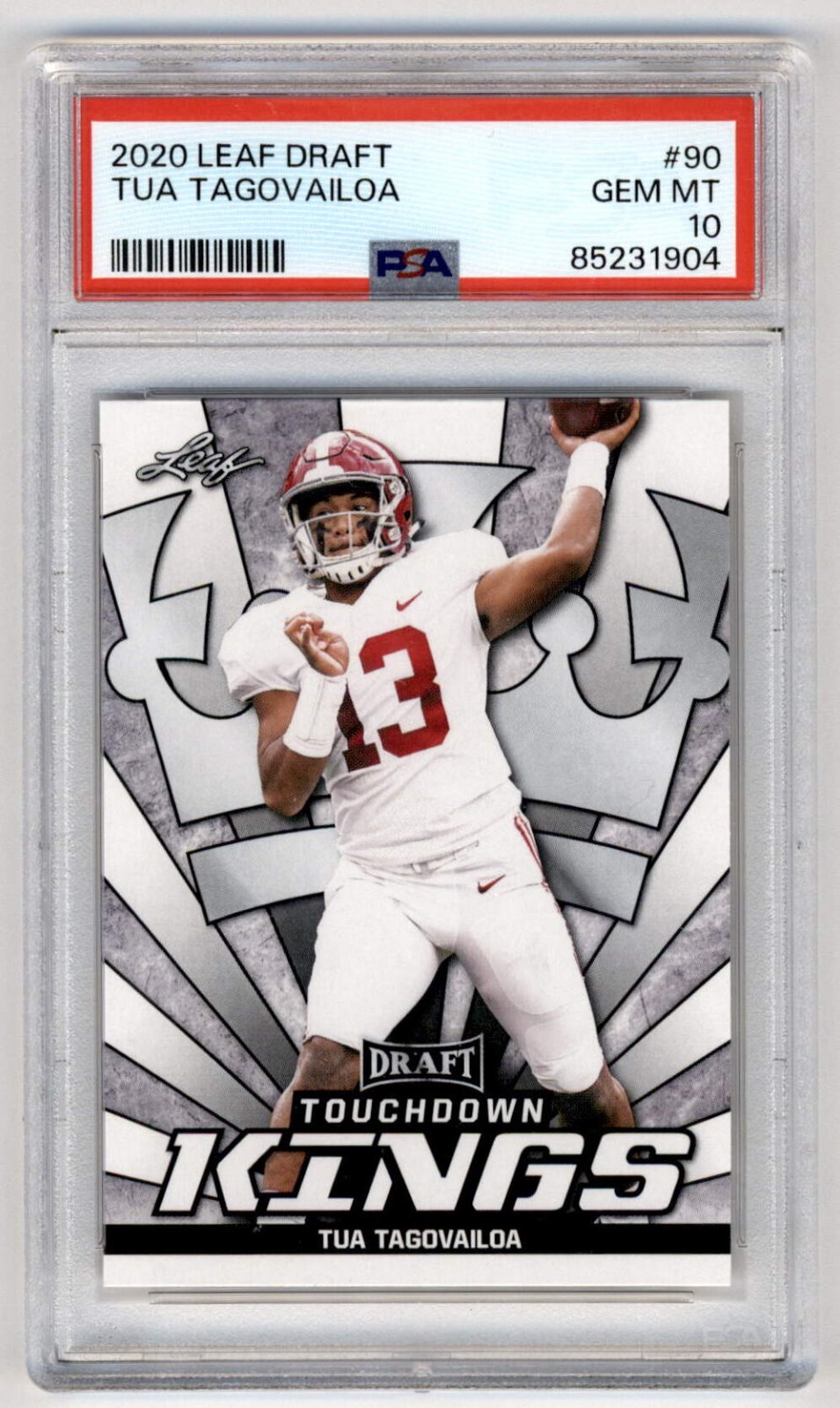 2020 Leaf Draft Touchdown Kings RC Tua Tagovailoa #90 PSA 10 Alabama ...