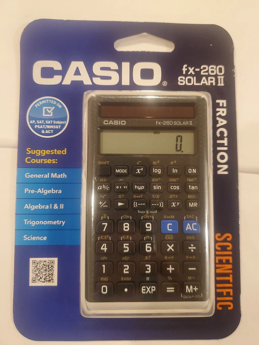 Casio FX- 260 Solar II Scientific Calculator, LCD Display,