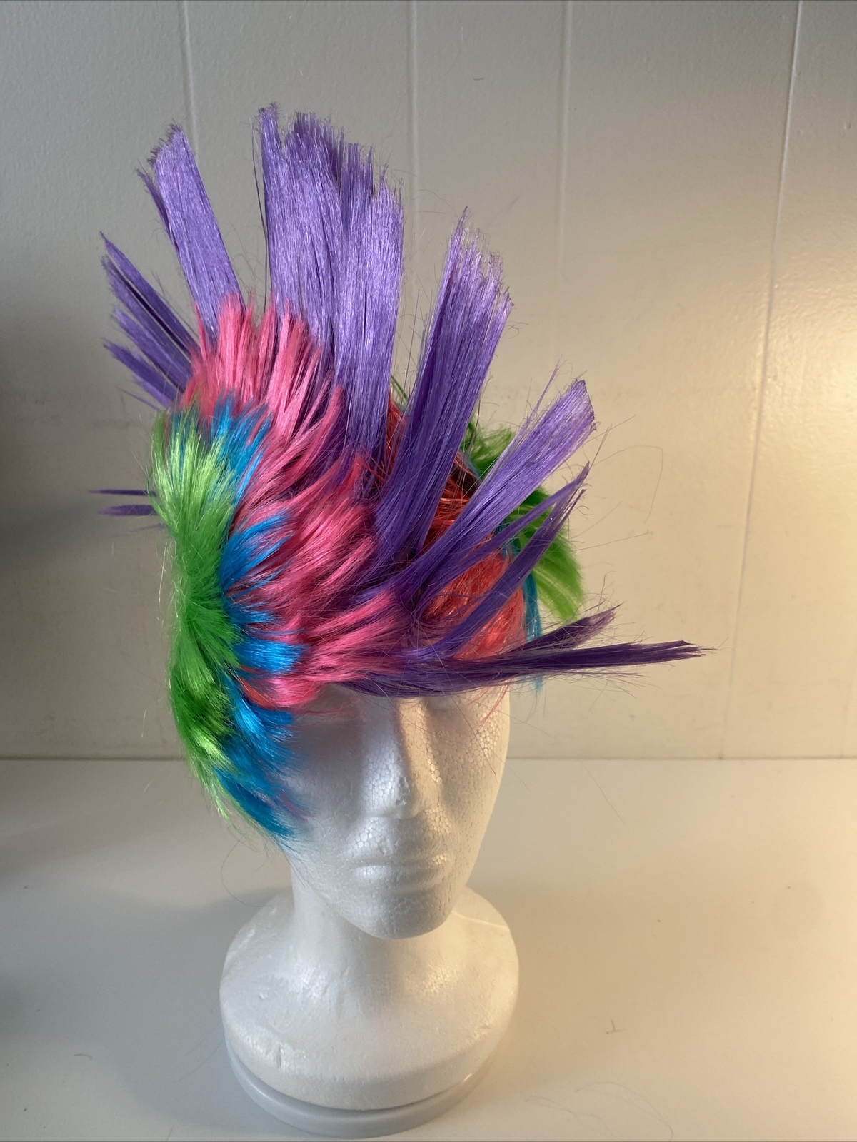 Light Up Rainbow Mohawk Wig LED Flashing Costume Part… - Gem