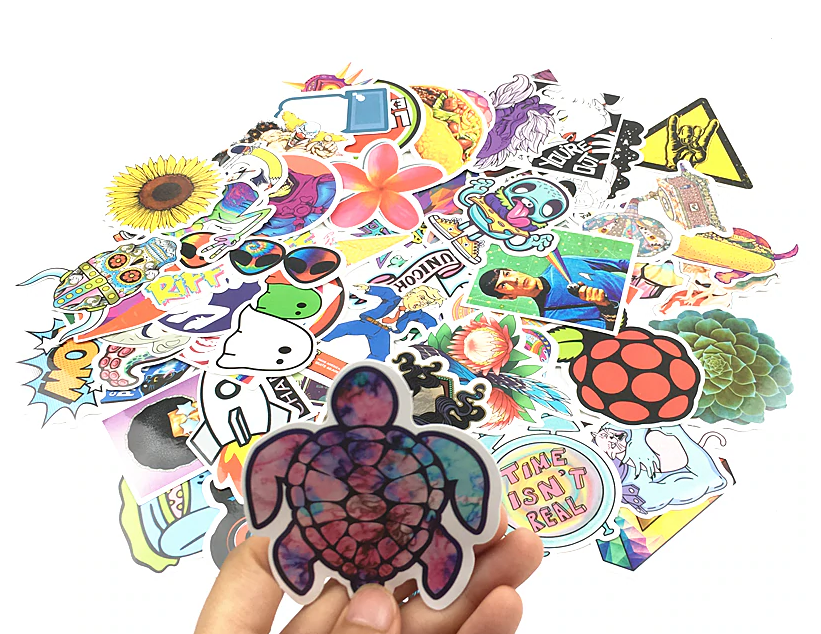 66pc Psychedelic Trippy Sticker Pack, Bomb Stoner '420' - PVC Vinyl ...