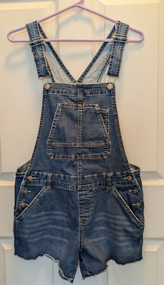 UNIONBAY Women's Blue Denim Overall Cut Off Shortalls Size Medium | eBay