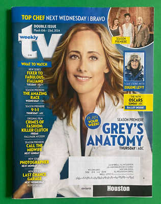 TV WEEKLY Magazine-MARCH 10, 2024-GREY'S ANATOMY-KIM RAVER-COMPLETE | eBay