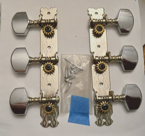 Set 3L 3R Tuners Universal Plate Tuning Pegs Use for Open or Solid ...