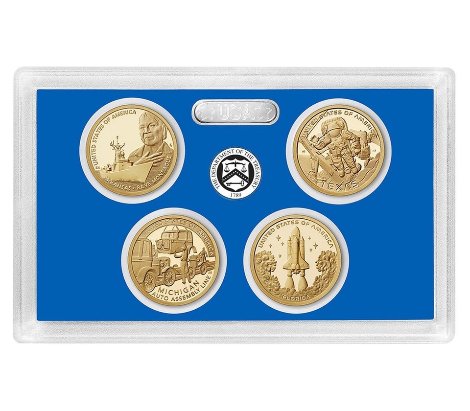 2025-S American Innovation $1 coin Proof Set include 4 coins (AR, MI ...