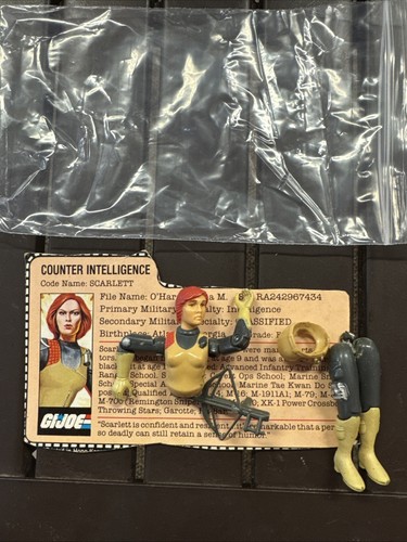 GI JOE COBRA VINTAGE 1982 STRAIGHT ARM SCARLETT COUNTER INTELLIGENCE COMPLETE | eBay