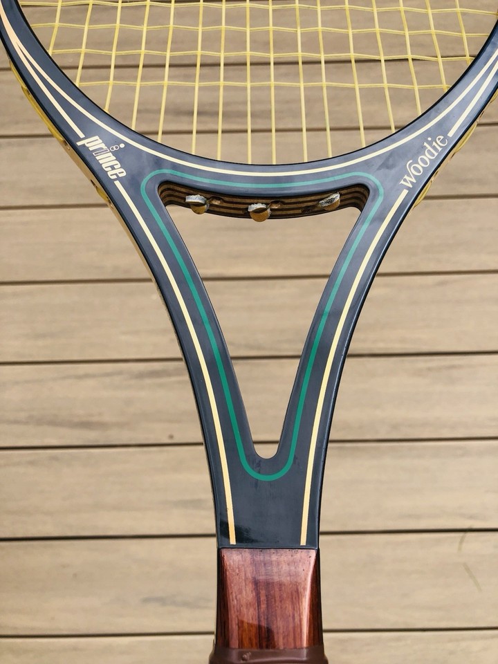 Vintage Prince Woodie Graphite and Maple Ash Wood Tennis Racquet 4 1/4 ...