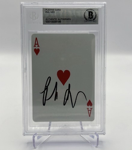 PHIL IVEY SIGNED WSOP POKER PLAYING CARD CHAMP - BECKETT BAS AUTO MINT BGS | eBay