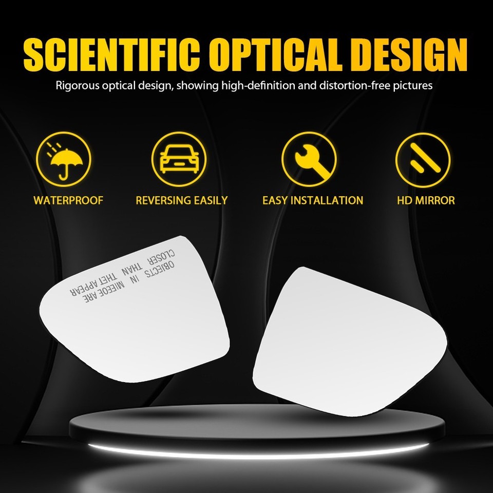 2x Heated Mirror Exterior Glass Left Right Side For 2017-2022 2023 ...