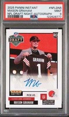 Mason Graham 2025 Panini Instant NFL Draft Night Signed Auto /99 Rookie ...