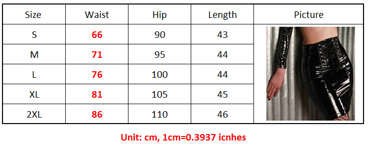 Sexy High Waist PVC Mini Skirt Black Wet Look Punk Clubwear Gothic ...