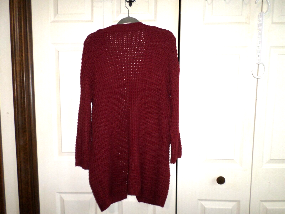 TEMU - NWOT - Long Open Cardigan w/Pockets - Maroon - XL | eBay