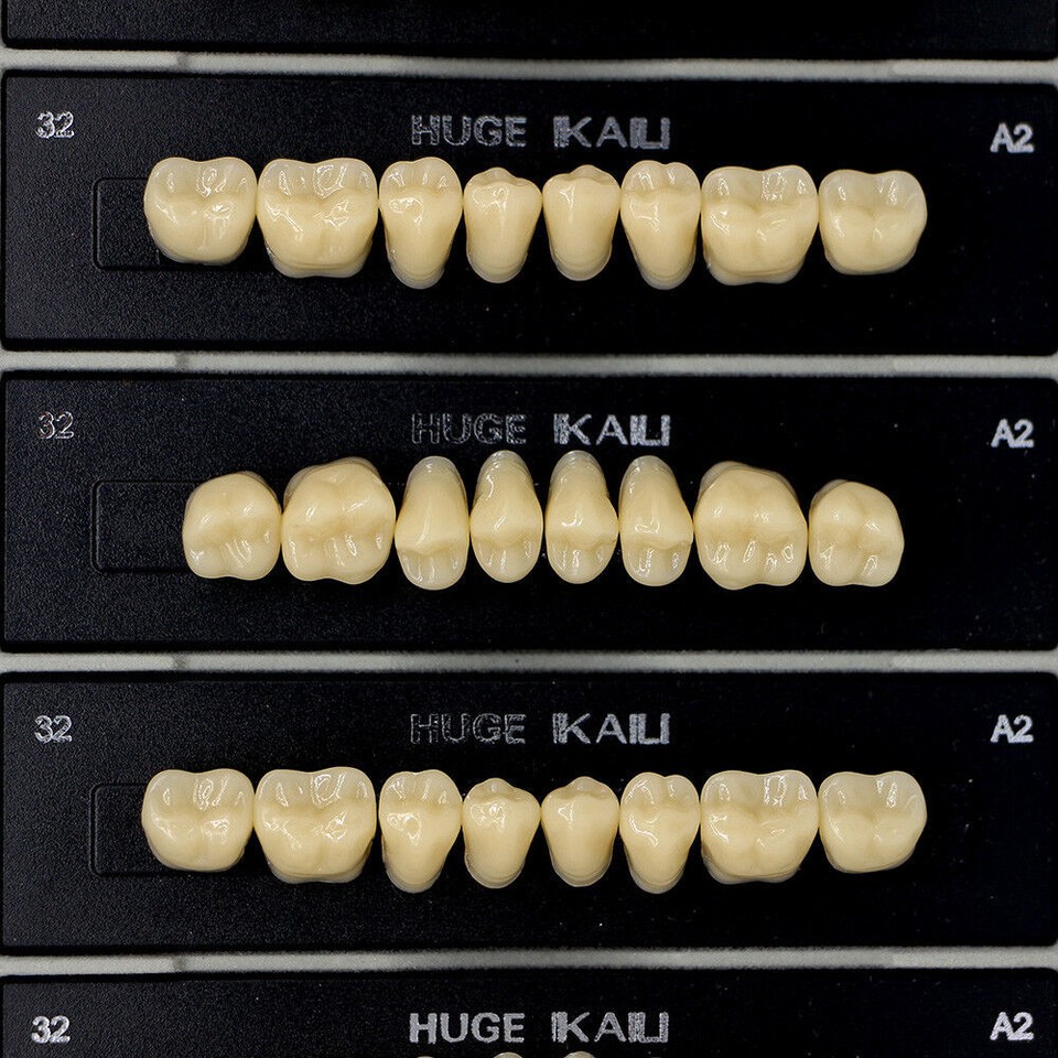112Pcs/Pack HUGE KAILI Dental Synthetic Polymer Resin Teeth T2/T4/T6/T8 ...