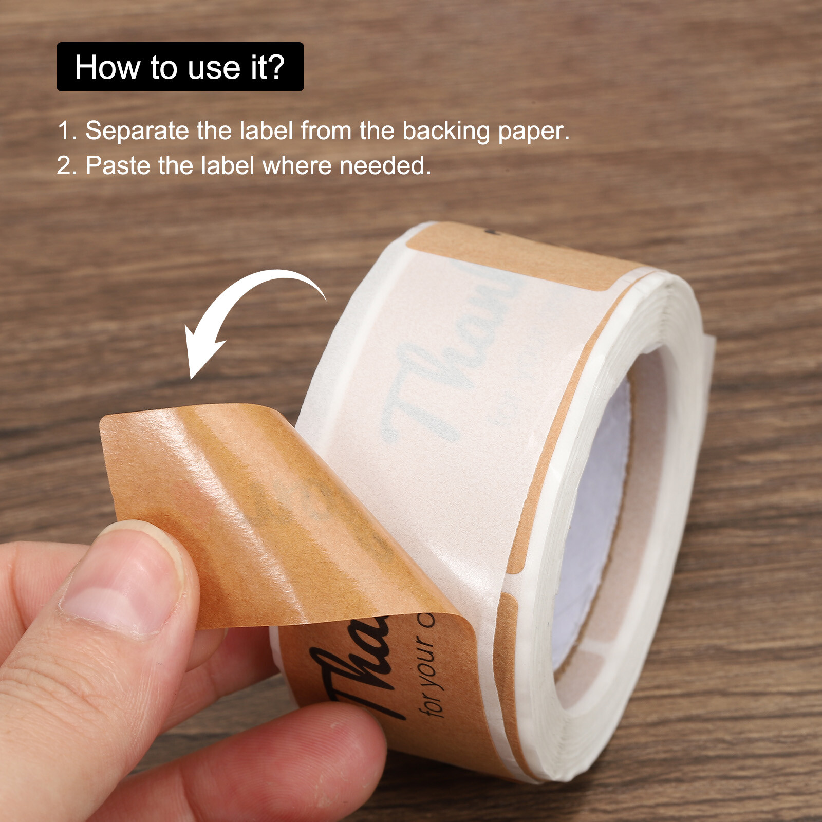 1 Roll Thank You for Your Order Stickers 1x3 Inch Rectangle Gift Seal ...