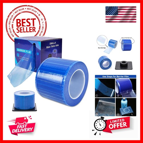 Blue Barrier Film Roll 1200 Sheets Adhesive Tape for Dental, Tattoo ...