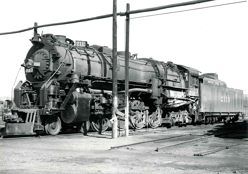 LL962 RP 1949/60s MOPAC MISSOURI PACIFIC RAILROAD ENGINE #2113 VAN ...