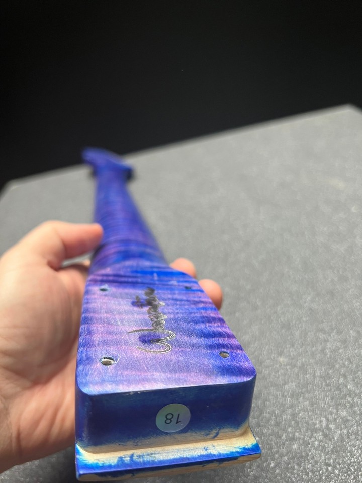 Blue Purple Flamed Maple Tele Style Neck C Shape #18 | eBay
