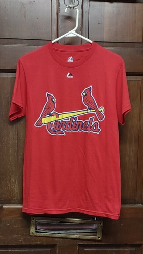 Majestic ST. LOUIS CARDINALS Red Graphic T-Shirt Men's Size S Small ...