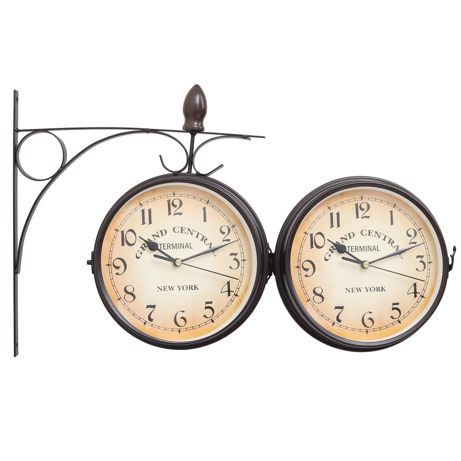 Vintage Old Looked Outdoor Garden Clock Large Face Dual Sided Wall ...