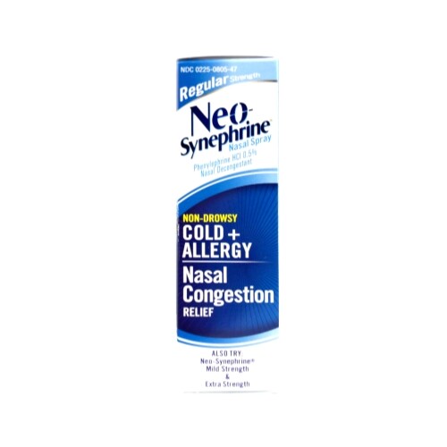 Neo Synephrine Nasal Spray Regular Strength Formula 0.5 Fl Oz 15 Ml ...