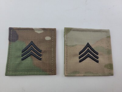 US Army Sergeant Multicam Chest Rank Patch Set Of 2 | eBay