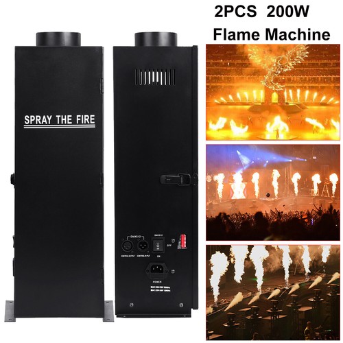 2Pcs DMX Fire Thrower Stage Flame Effect Projector Machine Disco Show ...
