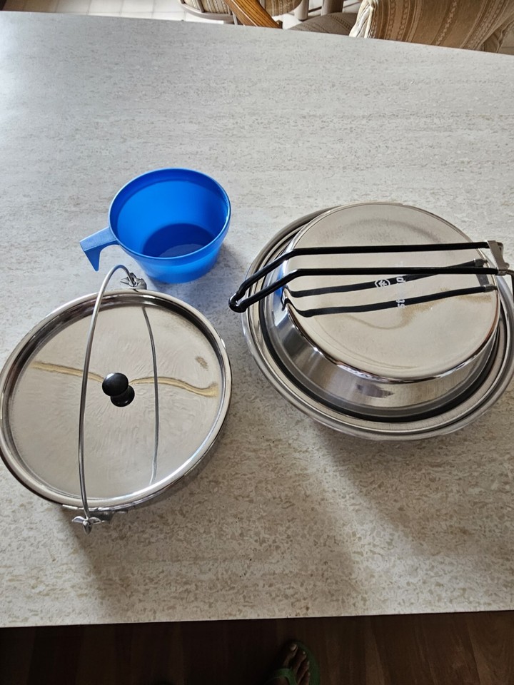 Stansport Heavy-Duty Aluminum Cook Set 5 Piece set (1 person set) | eBay