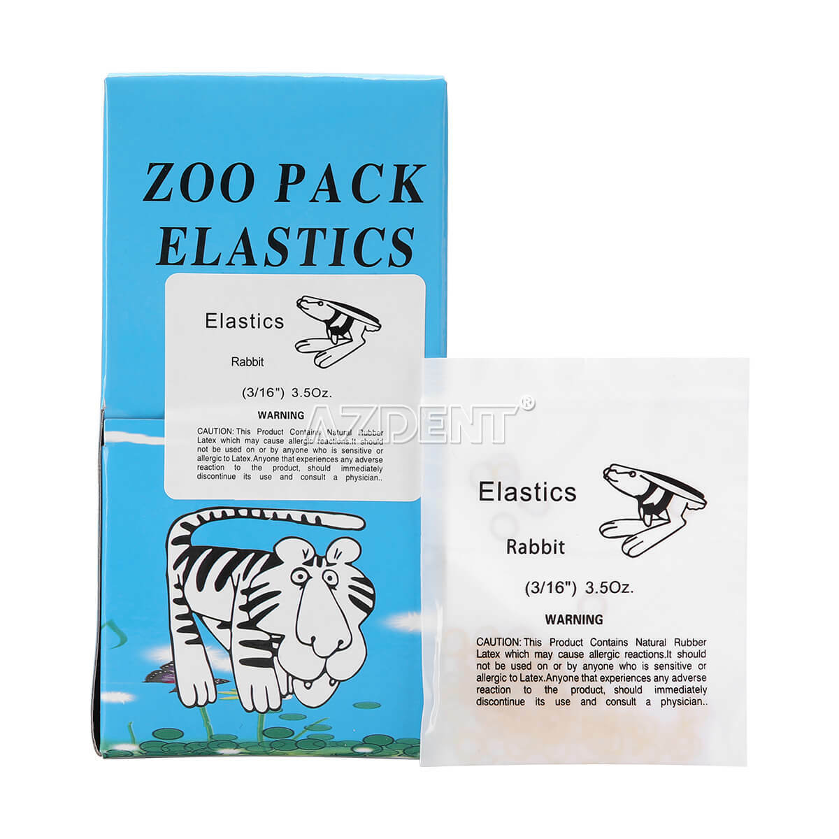 Dental Orthodontic Elastics latex Rubber Bands Zoo Pack Ties For Brace ...