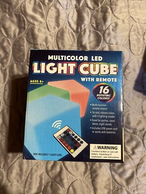 LED Cube Night Light RGB 16 Colors Tesseract Cosmic Cube Mood Lights ...