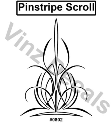 High-Quality Vinyl Pinstripe / Scroll Decal -Many Colors & Sizes- Free ...