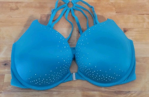 VICTORIA'S SECRET 34DD Teal Crystal VERY SEXY Push-Up Bra | eBay