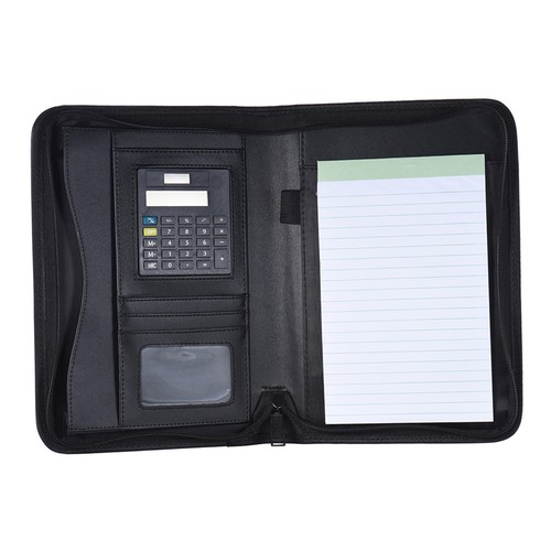 Zipper PU Padfolio Holder Document Organizer Memo Writing Pad L4B6 ...