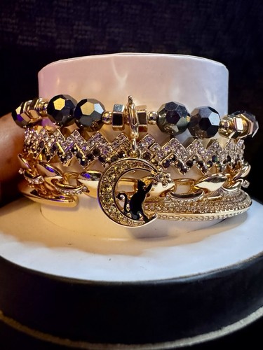 BP 2025 Halloween Stacks Unicorn - Gold Plating - Black Cat-Moon Charm ...