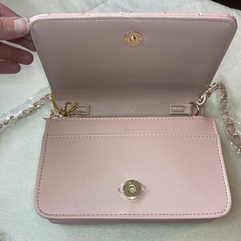 Bebe Sophia Small Crossbody Quilted Handbag Chain Purse Shoulder Bag ...