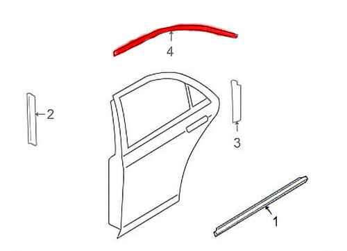MAZDA GENUINE OEM RX-7 FC3S REAR RIGHT GRASS DOOR WINDOW MOLDING | eBay