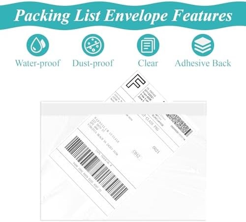 100 Pack Clear Self Adhesive Shipping Label Pouches | eBay