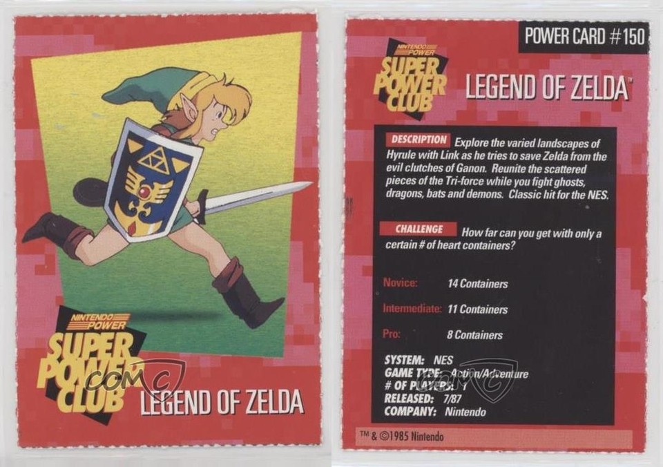 1992-95 Nintendo Super Power Club Legend of Zelda #150 05v0 | eBay