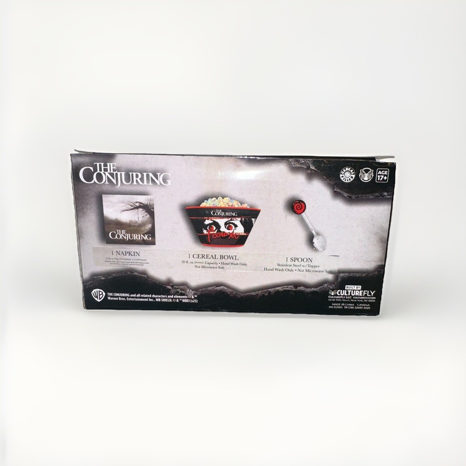 The Conjuring Breakfast Bundle, Cereal Bowl, Spoon w/ topper, & Napkin ...
