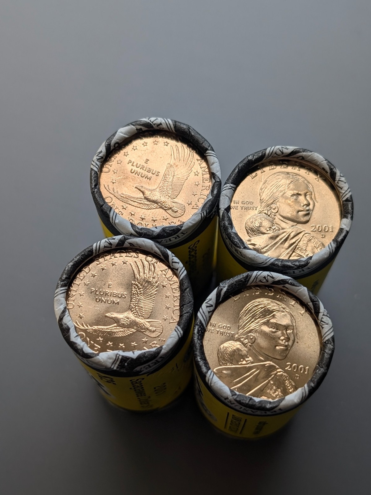 2001-D mint wrapped $1 Sacagawea Golden Dollar Roll BU | eBay