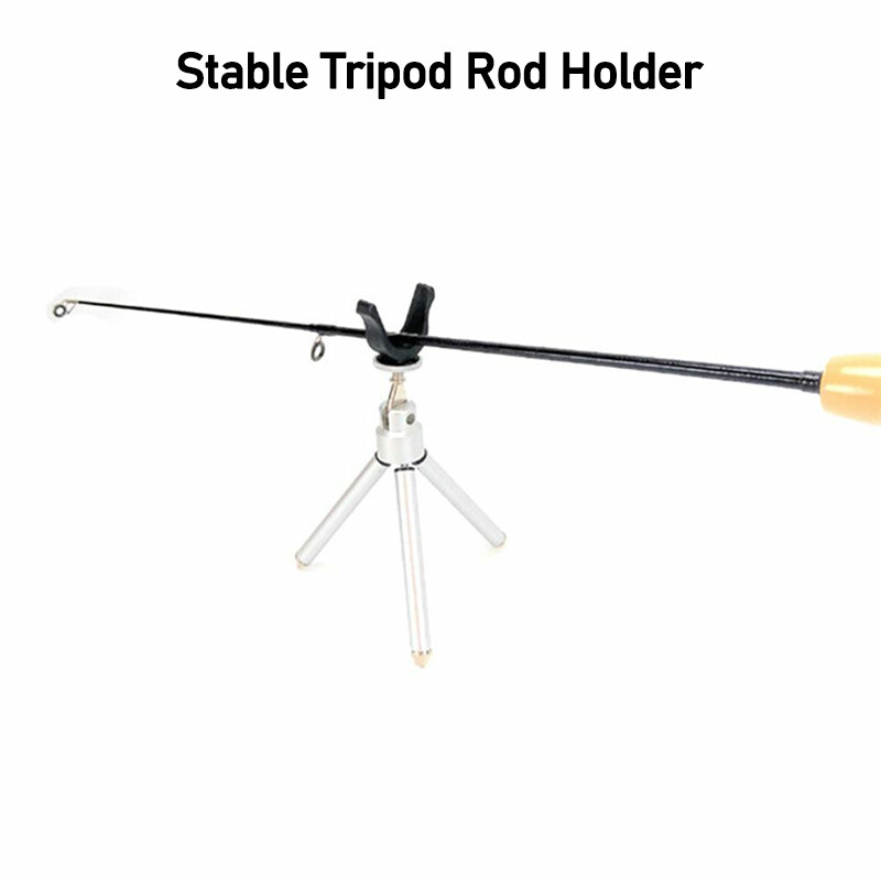 Ice Foldable Telescopic Tripod Rods Rests Pole Support Stand Fishing ...