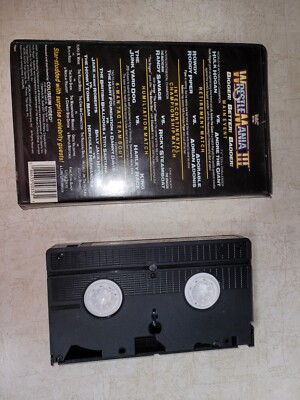 VHS WrestleMania III 3 Hulk Hogan vs. Andre The Giant w/ ClamShell WWF ...