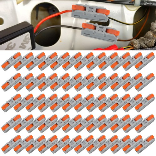 60pcs Lever Wire Connectors Compact 1-in-1-Out Inline Electrical ...