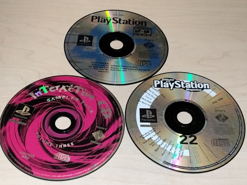 Lot of 3 Ps1 2 DEMO DISCS Interactive sample pack playstation magazine ...