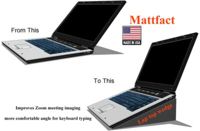 Laptop Wedge - Computer Best Ergonomic Angle Helps with Zoom Meetings ...